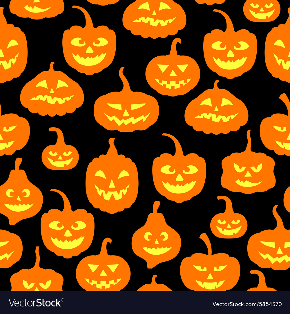 Pumpkin pattern Royalty Free Vector Image - VectorStock