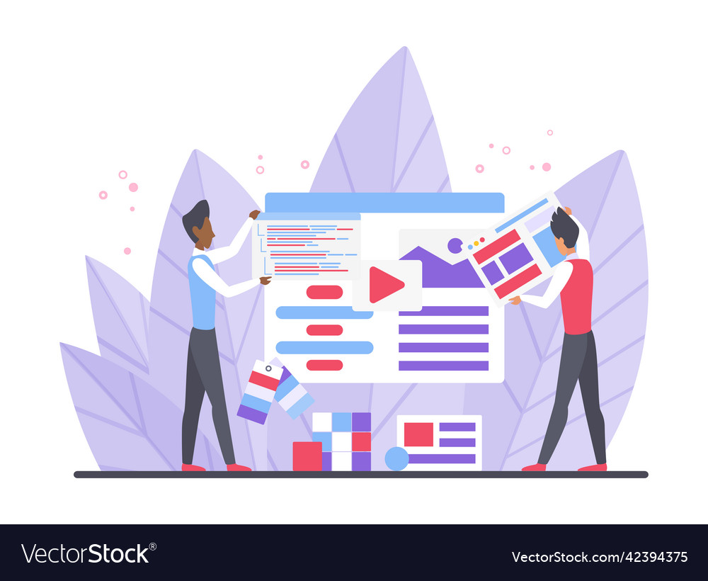 Computer Programming Web Designer Coding Vector Image 6280