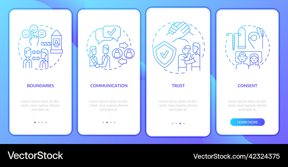 Healthy relationships essentials gradient Vector Image