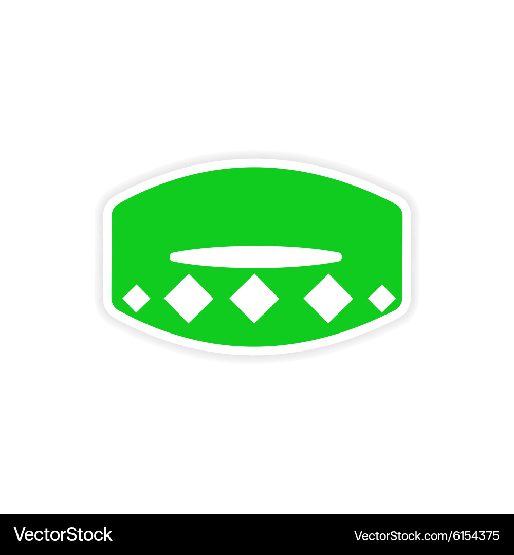 Icon sticker realistic design on paper collar Vector Image