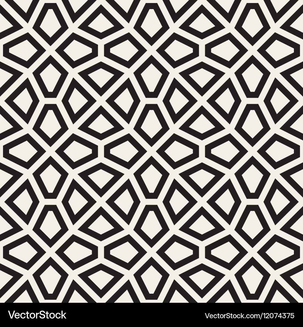Seamless black and white mosaic lattice Royalty Free Vector