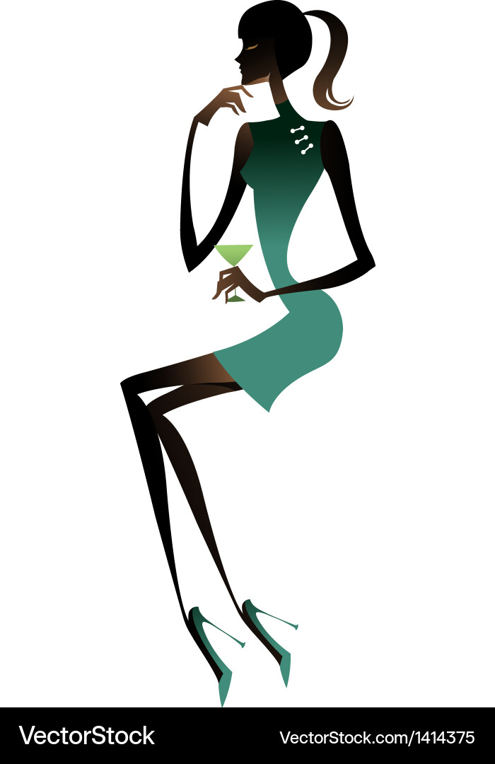 Side view of woman Royalty Free Vector Image - VectorStock
