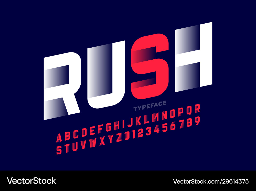 Speed style font design alphabet letters Vector Image