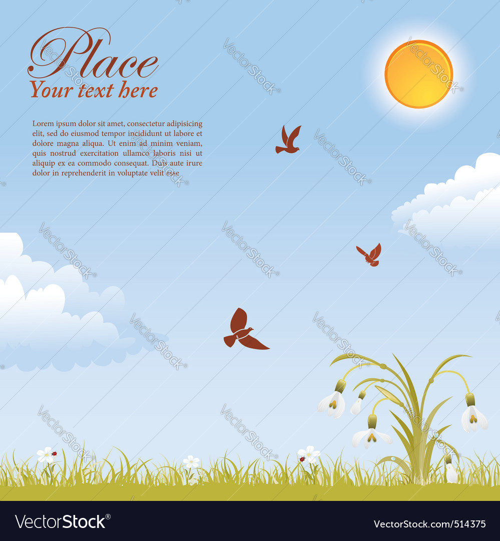 Spring background Royalty Free Vector Image - VectorStock