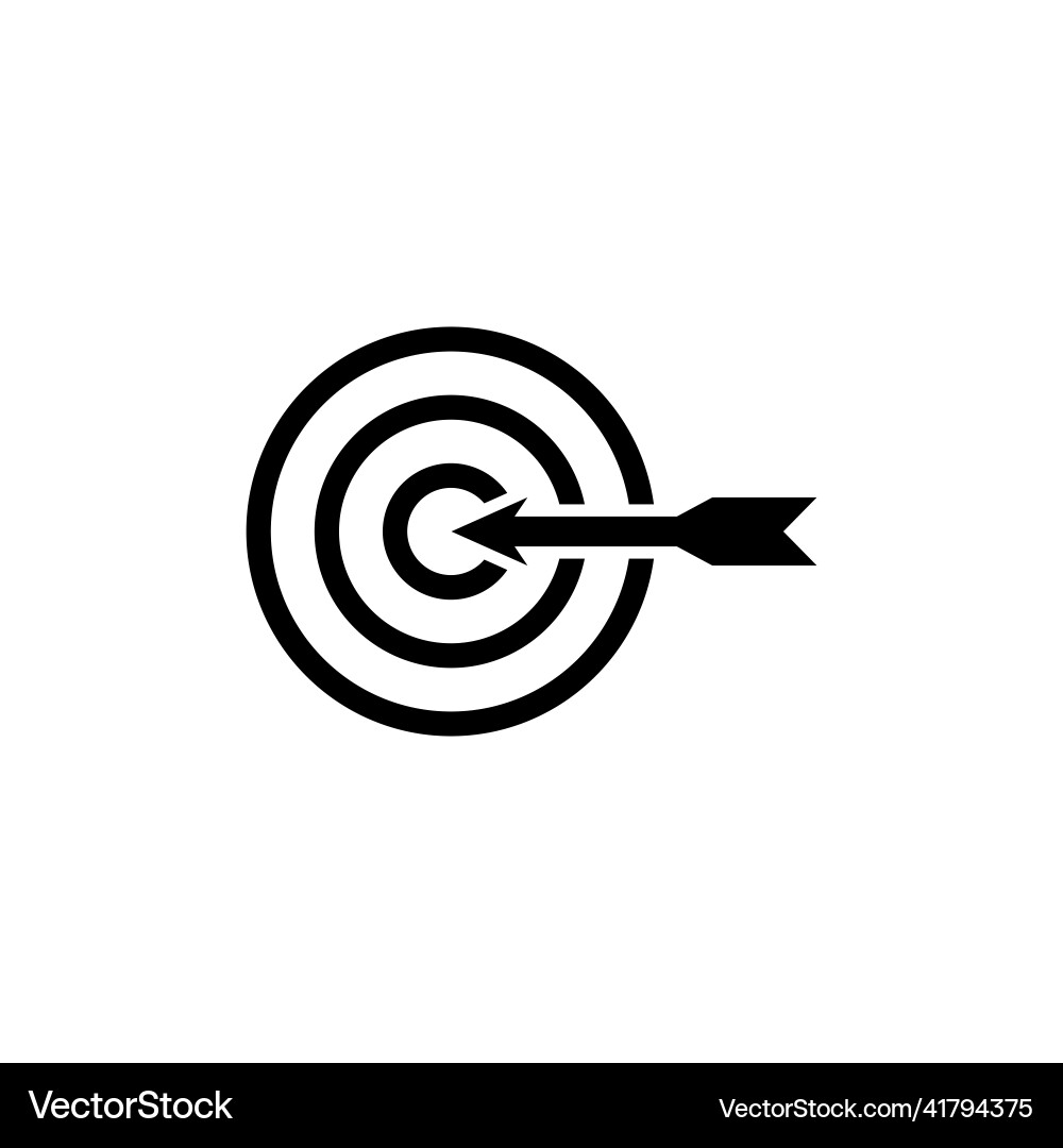 Targeting bullseye arrow marketing target flat Vector Image