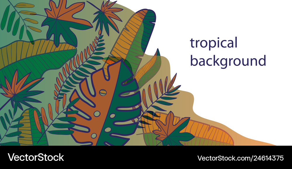 Trendy natural horizontal background with green Vector Image