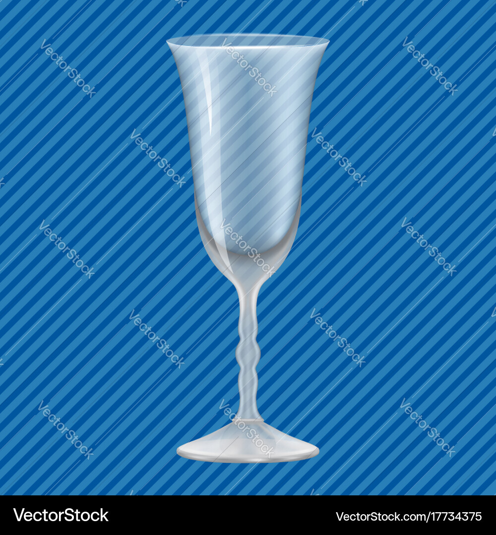 Tulip glass concept background realistic style Vector Image
