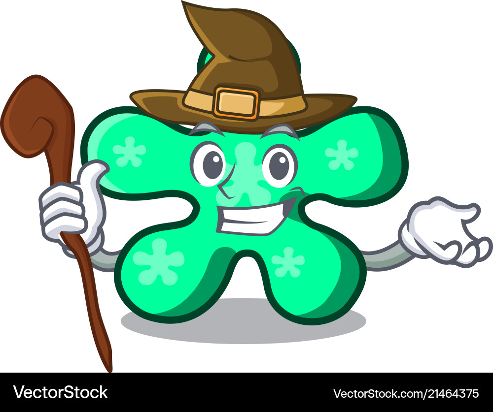 Witch free form mascot cartoon Royalty Free Vector Image