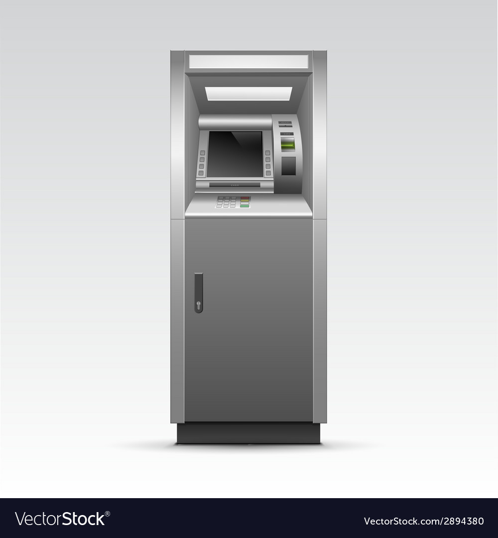 ATM Bank Cash Machine Isolated Royalty Free Vector Image