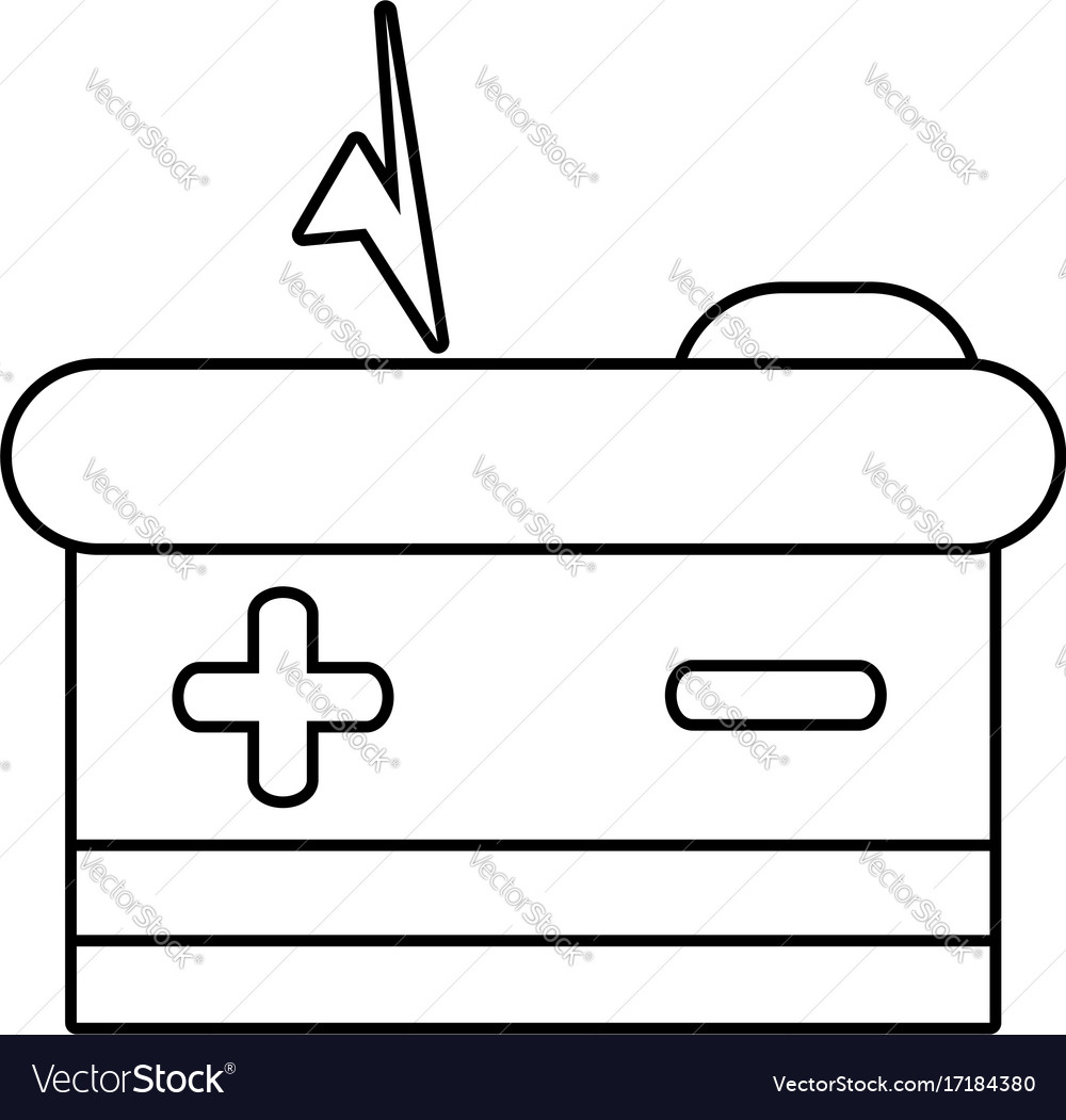 Battery icon outline style Royalty Free Vector Image Battery icon outline style Royalty Free Vector Image
