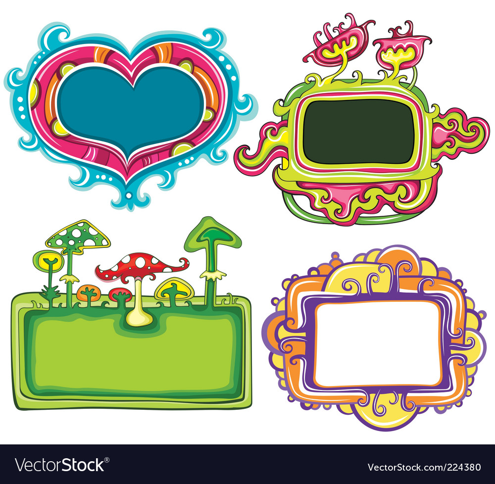 Cute frames Royalty Free Vector Image - VectorStock