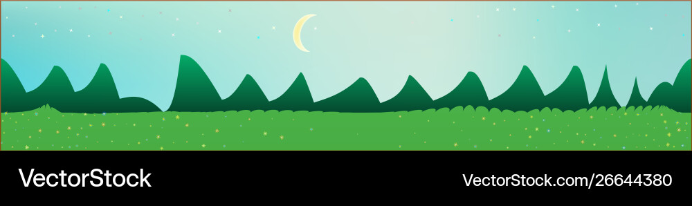 Cyan sky and mountains landscape Royalty Free Vector Image