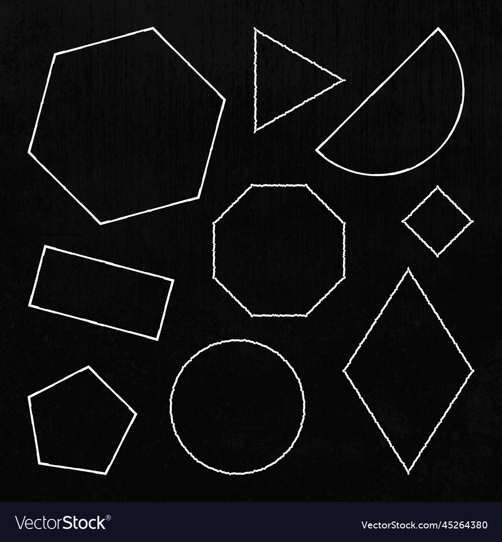 Geometric shape set Royalty Free Vector Image - VectorStock