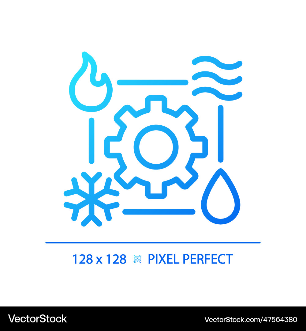 Hvac Gradient Linear Icon Royalty Free Vector Image 6095