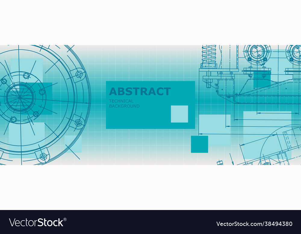Mechanical engineering drawing Royalty Free Vector Image