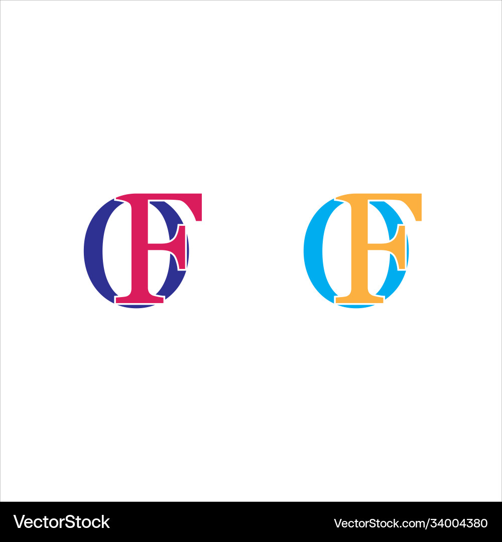 O f letter logo icon design Royalty Free Vector Image