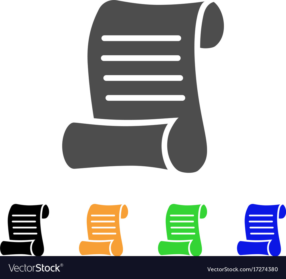 Script roll icon Royalty Free Vector Image - VectorStock