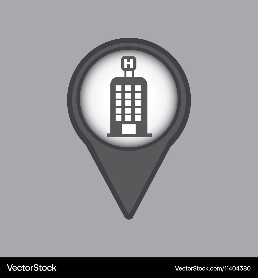 Travel concept location map hotel pin design Vector Image