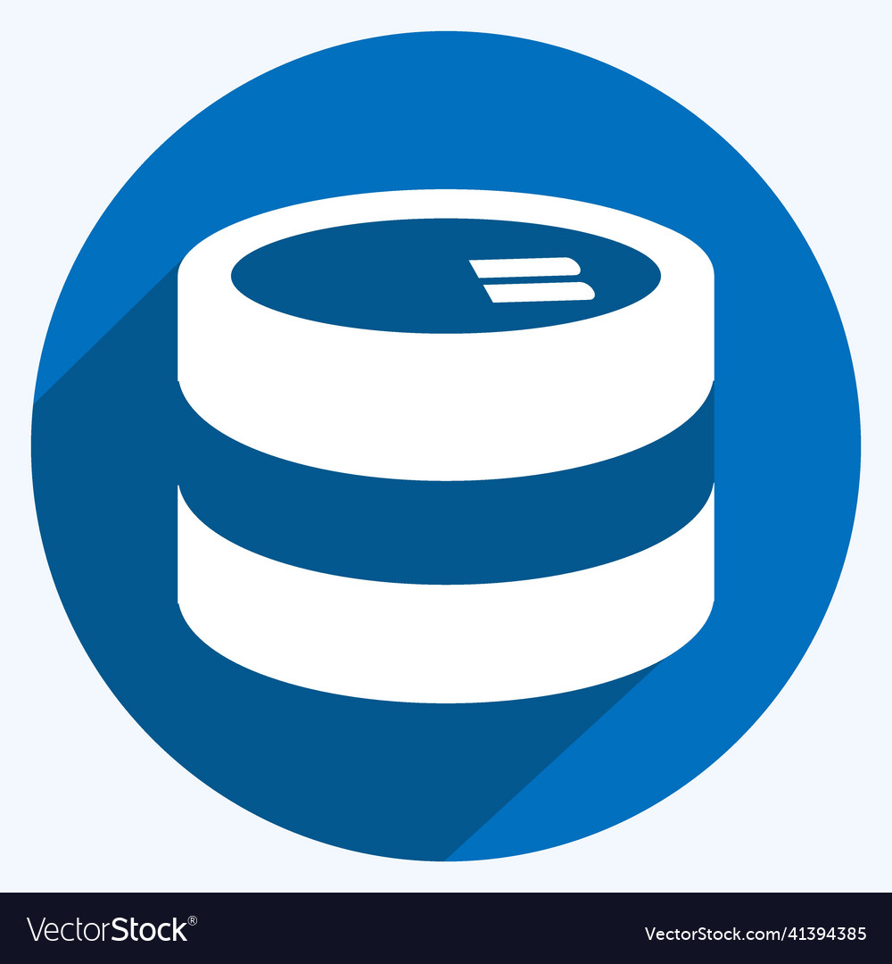 Canned food icon in trendy long shadow style Vector Image