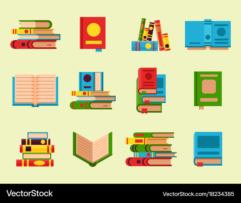 Colorful book learn literature Royalty Free Vector Image