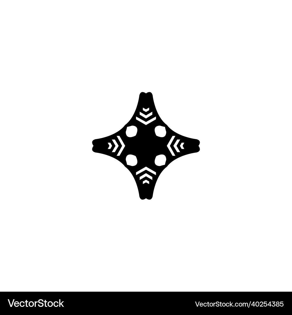 Cross flat icon simple style christian religion Vector Image