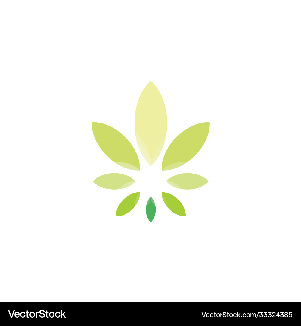 Leaf logo template for natural company Royalty Free Vector