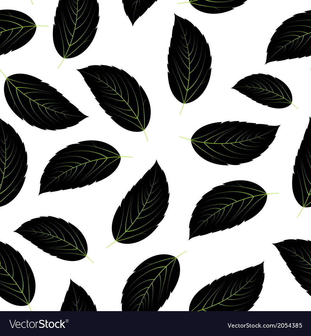 Leaves seamless pattern background Royalty Free Vector Image