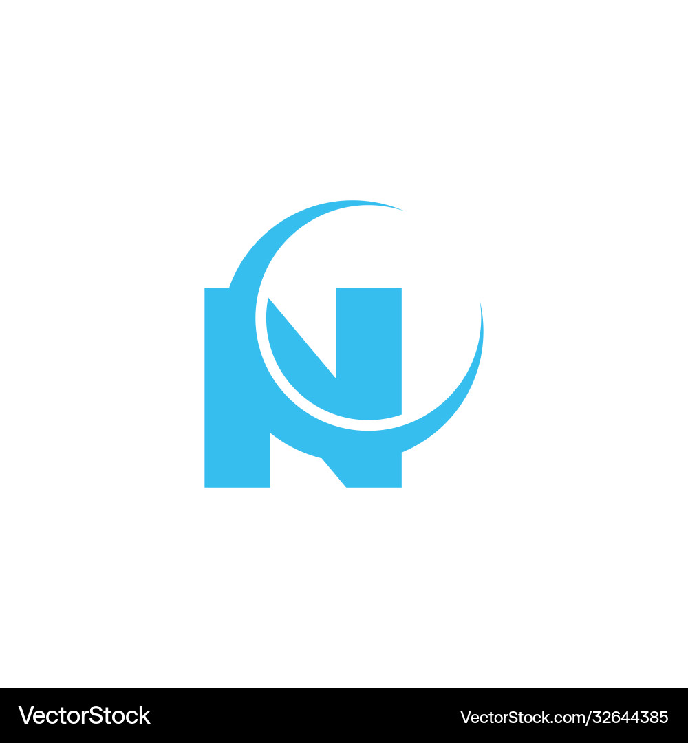Letter n simple geometric design fit for magnify Vector Image
