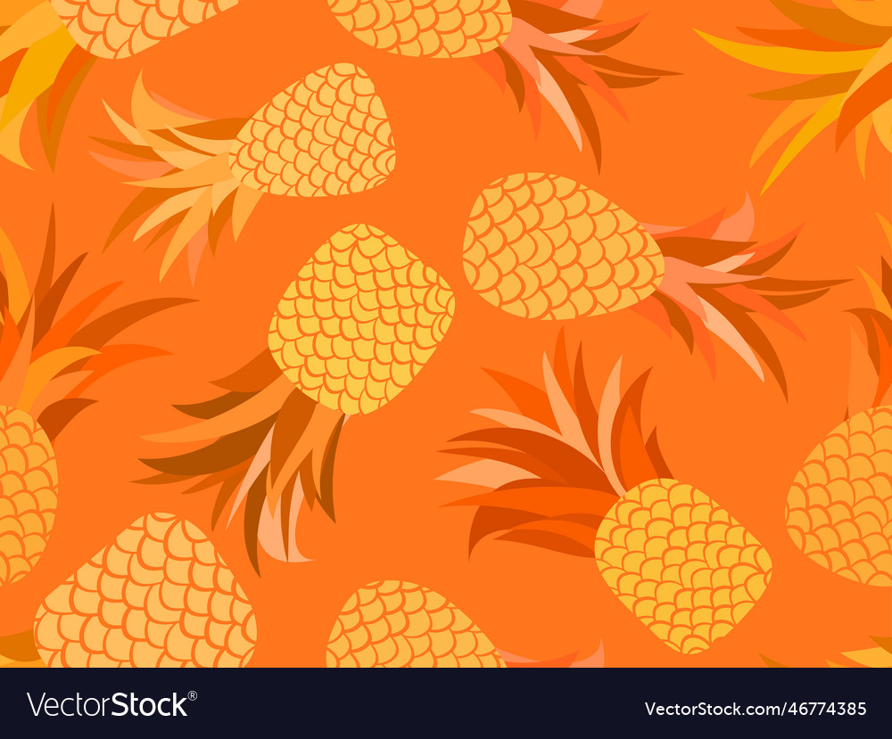 Pineapple seamless pattern summer fruit pattern Vector Image