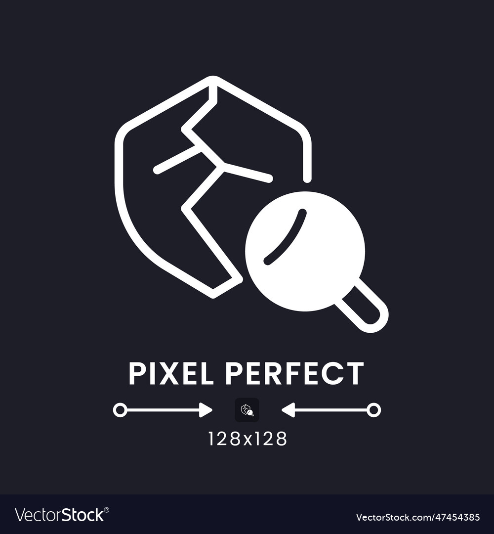 Vulnerability scanning white solid desktop icon Vector Image Vulnerability scanning white solid desktop icon Vector Image