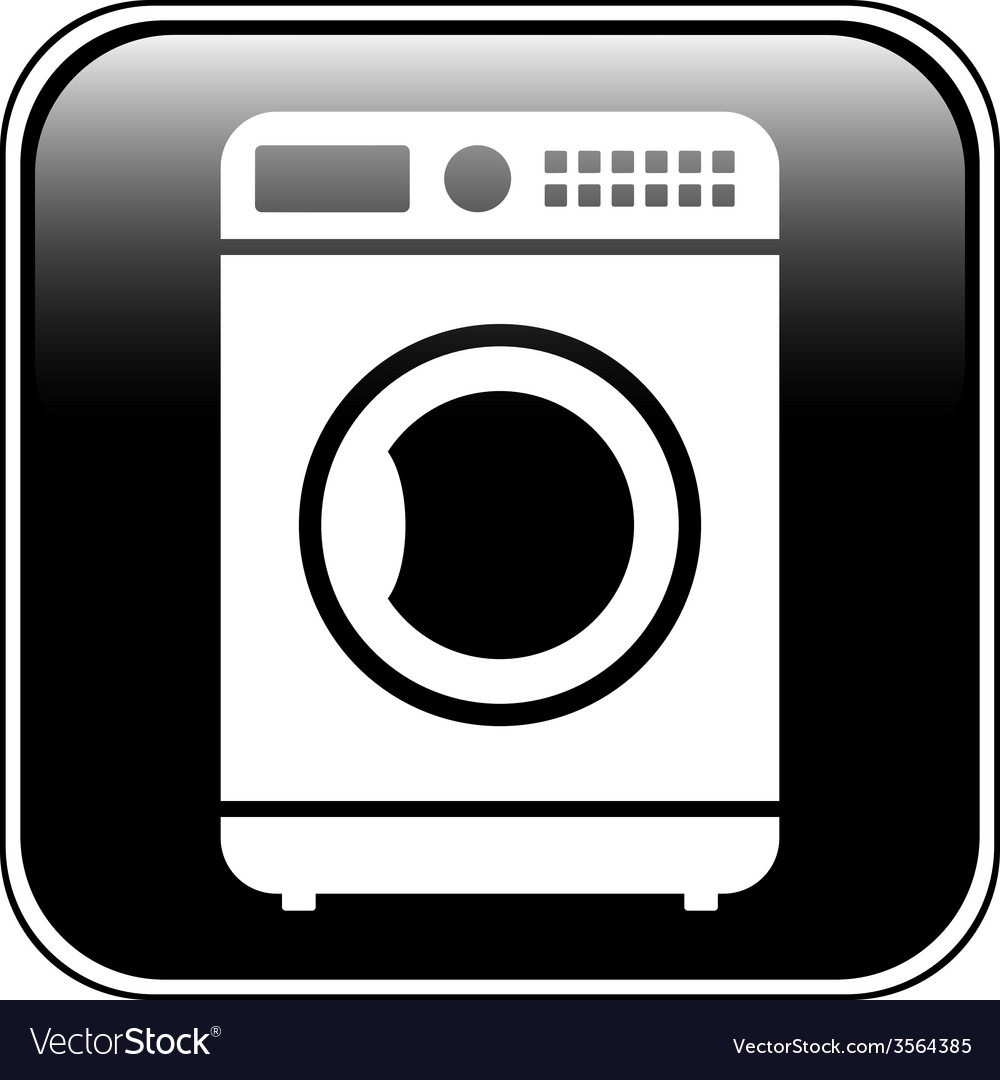 Washing machine button Royalty Free Vector Image