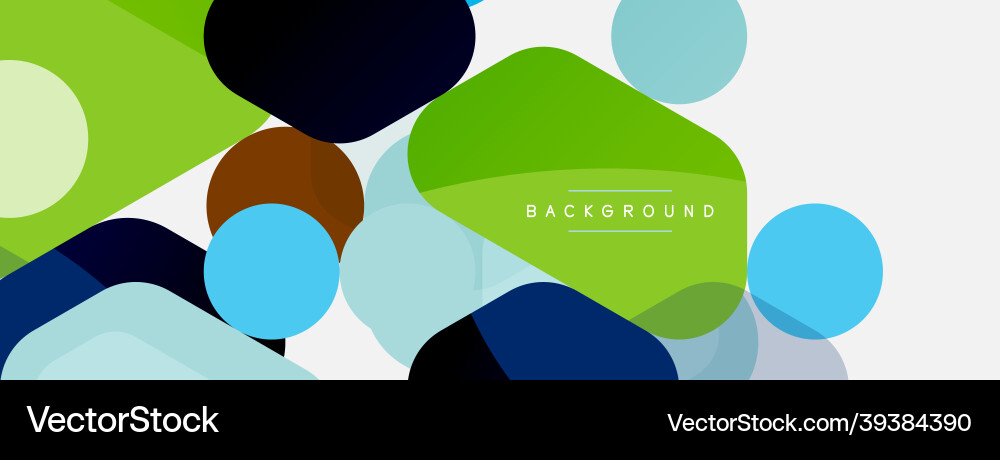 Abstract round geometric shapes and circles Vector Image