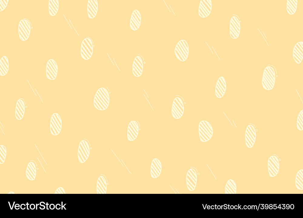 Abstract soft yellow color design with doodle Vector Image