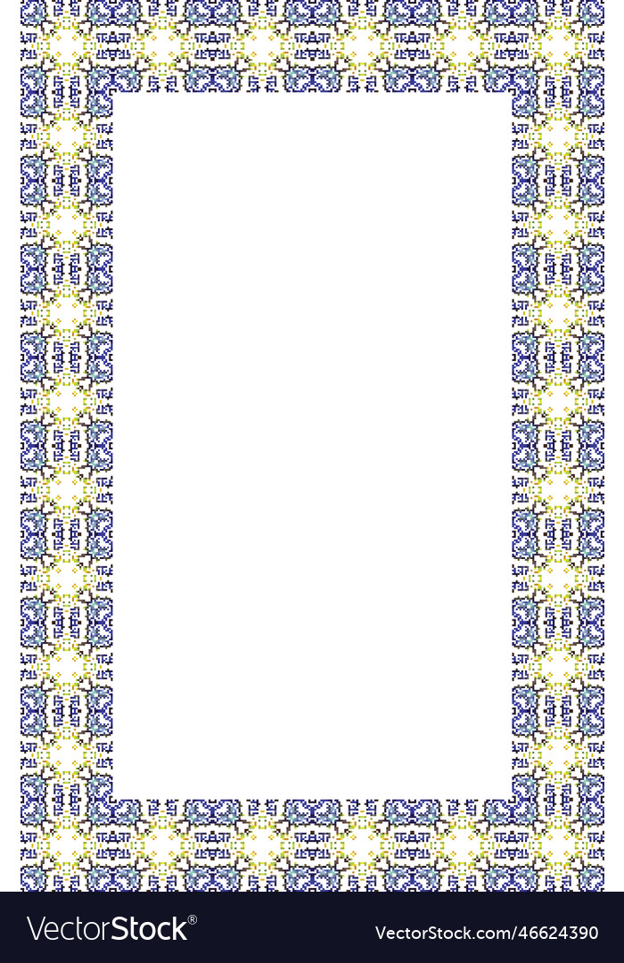 Islamic rectangle frame geometric pattern Vector Image