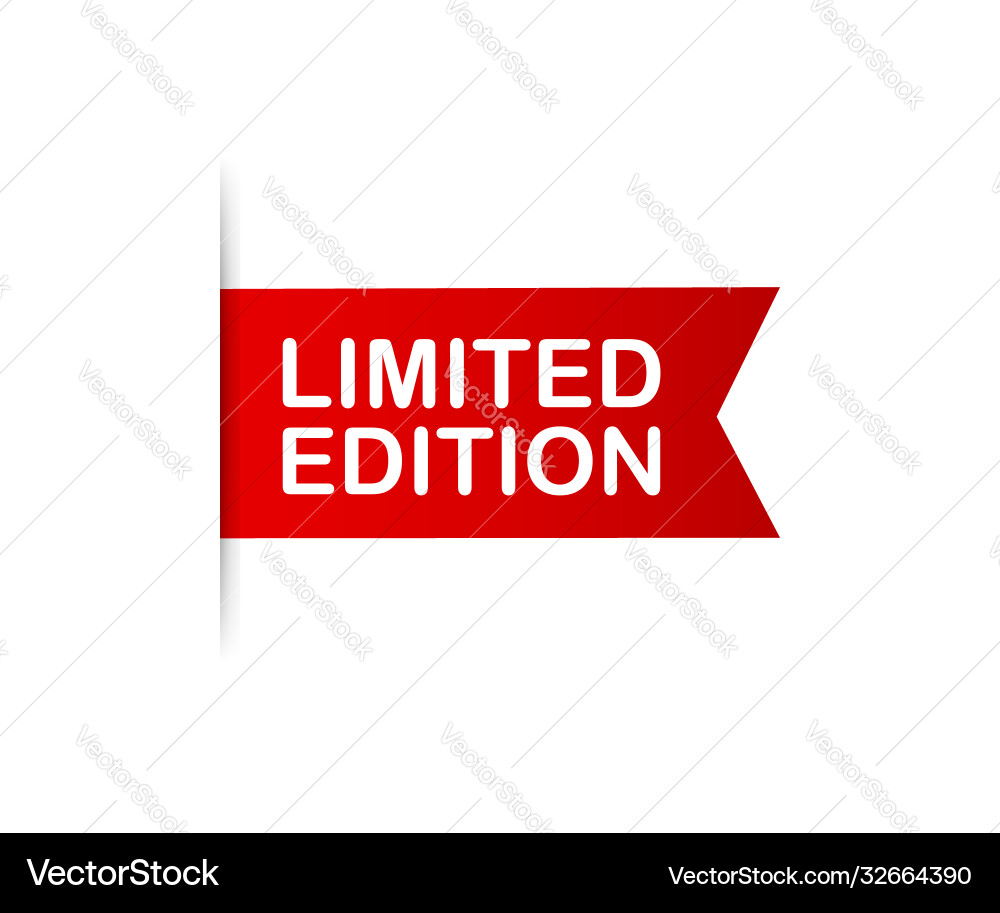 Limited edition grunge style red colored Vector Image