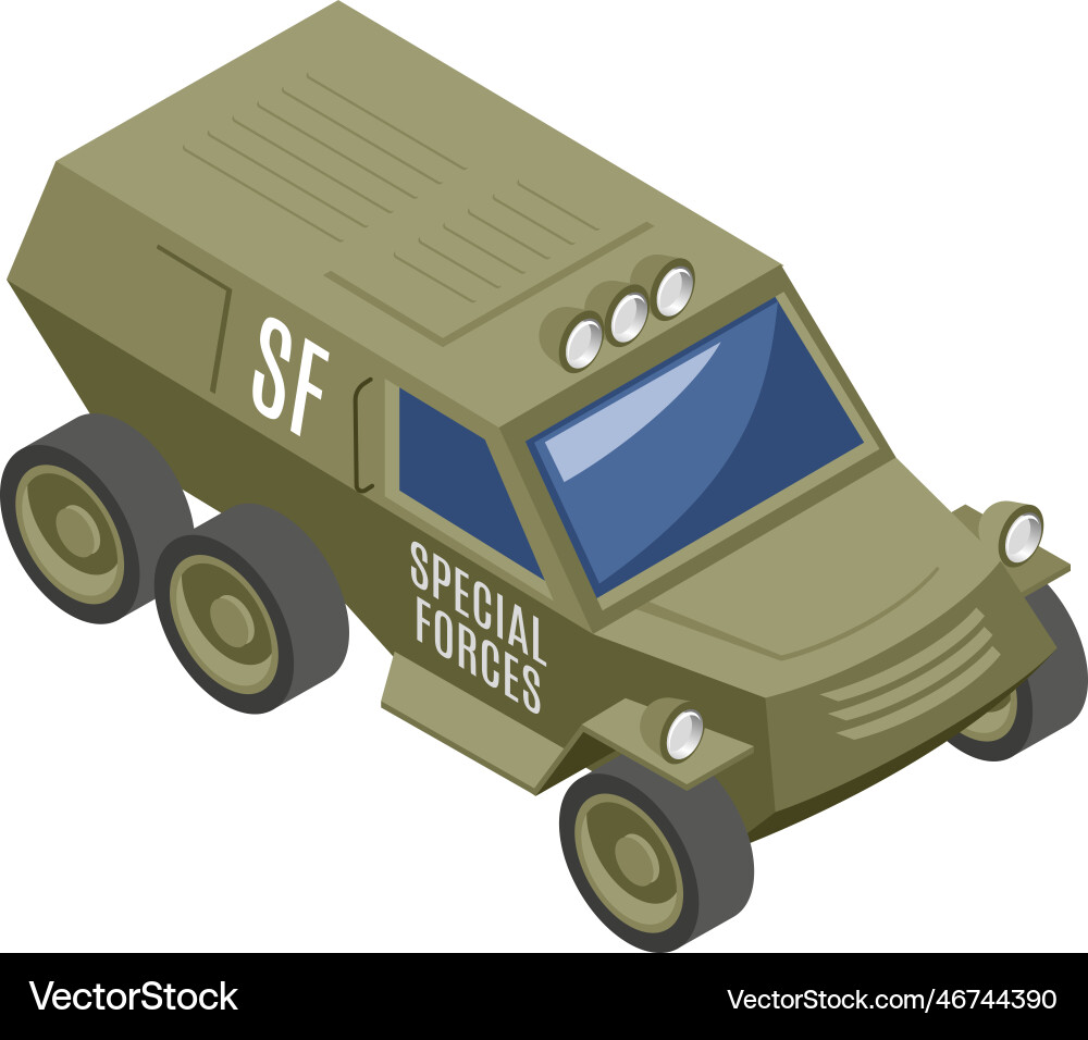 Military vehicle icon Royalty Free Vector Image
