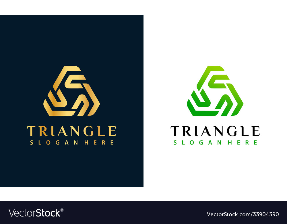 Triangle abstract logo design Royalty Free Vector Image