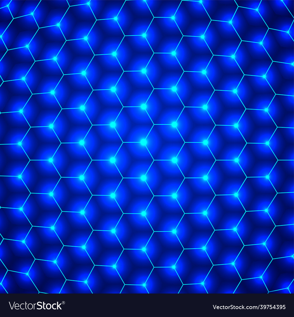 Abstract blue hexagon pattern background fo design