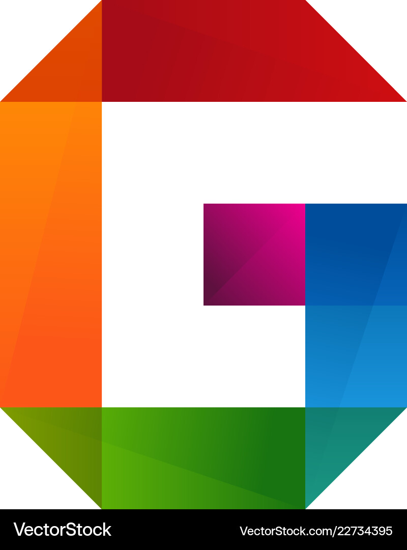 Color letter g logo icon design Royalty Free Vector Image