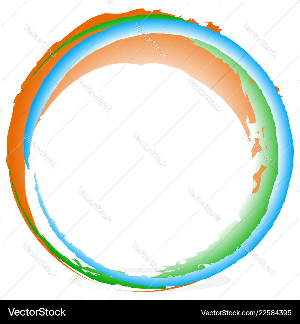Grungy textured circles - colorful circles Vector Image