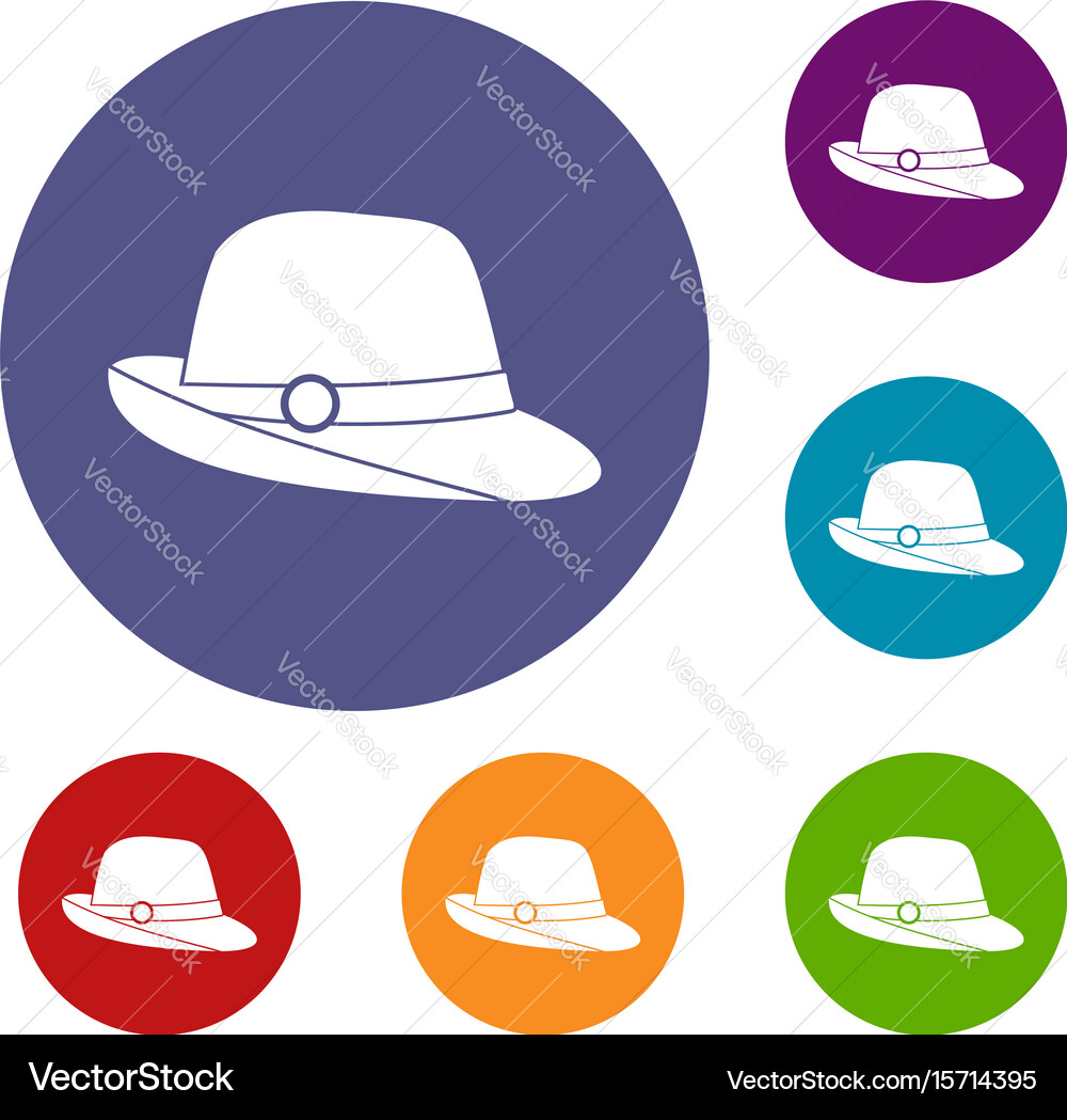 Hat icons set Royalty Free Vector Image - VectorStock