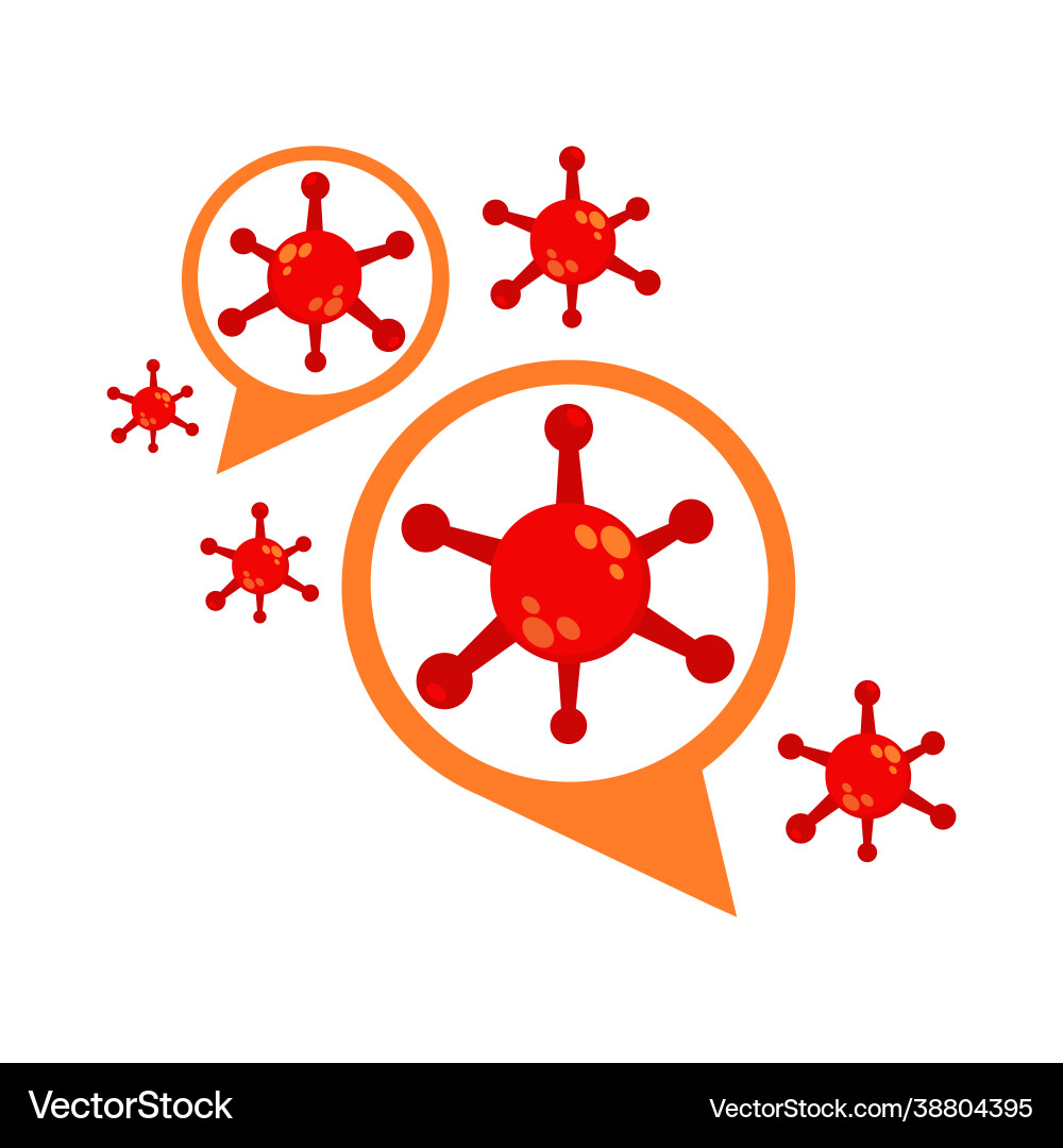 Message with virus design pandemic virus Vector Image