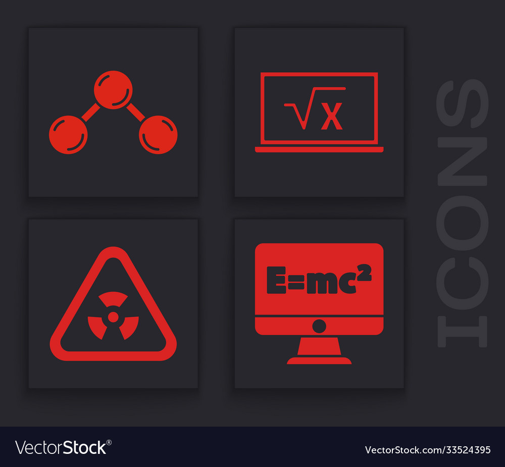 Set equation solution molecule square root x Vector Image Set equation solution molecule square root x Vector Image