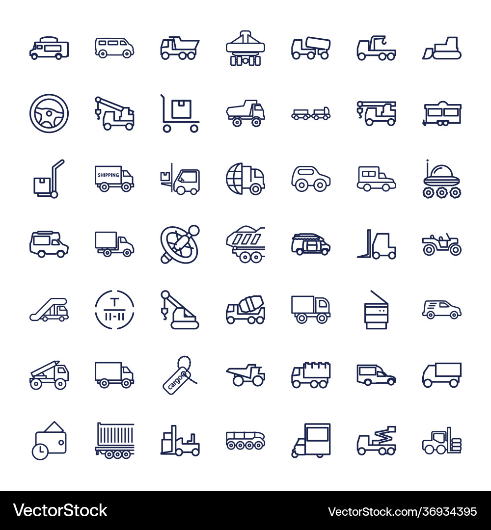 LKW Icons Lizenzfreies Vektorbild - VectorStock