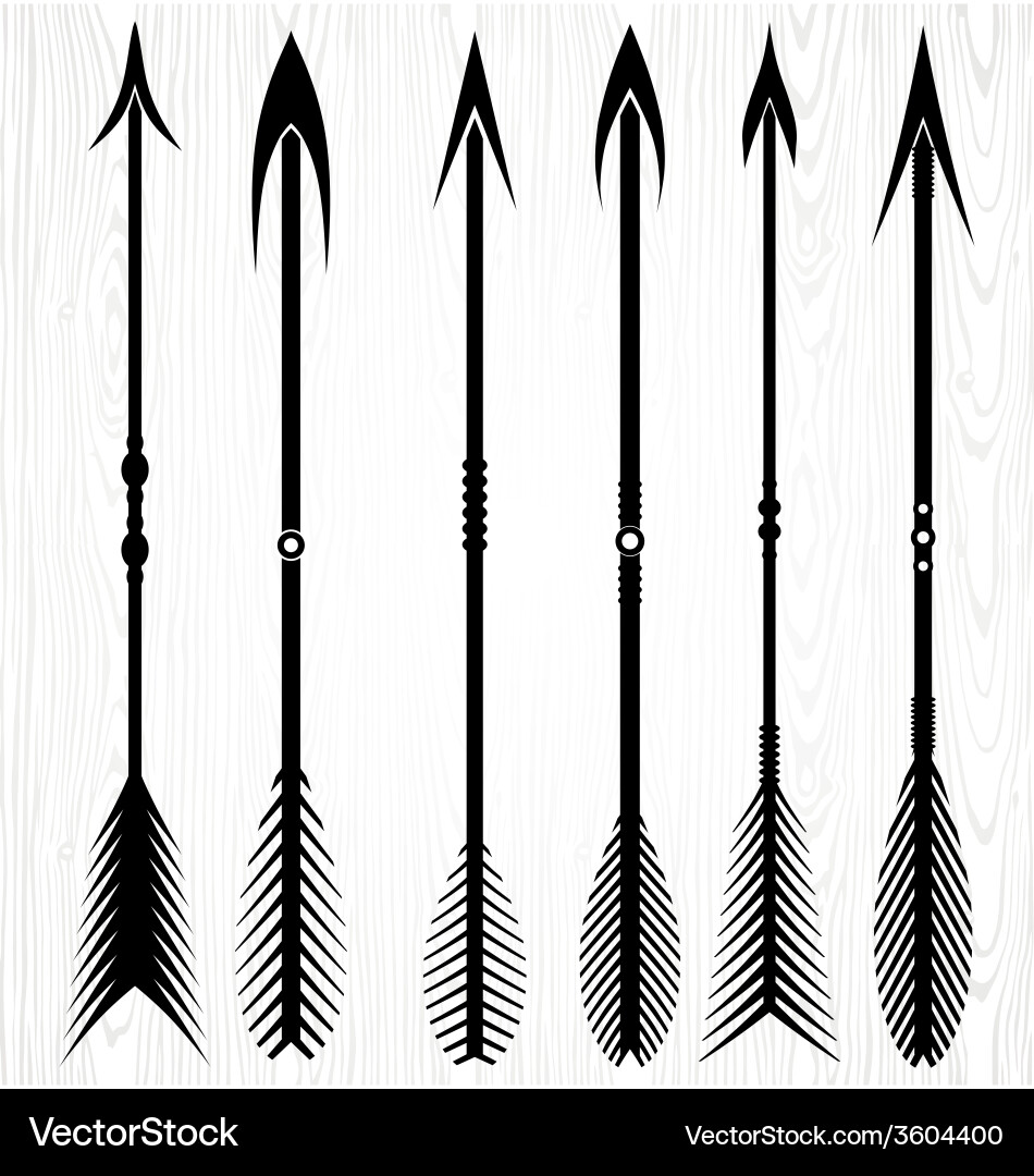 Arrow silhouettes Royalty Free Vector Image - VectorStock