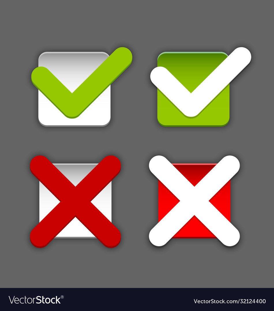 Check Boxes Royalty Free Vector Image VectorStock