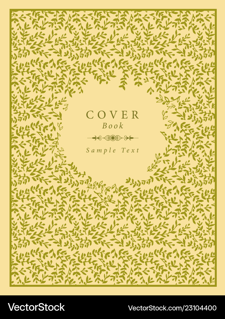 Cover book decorated with hand-drawn olive Vector Image