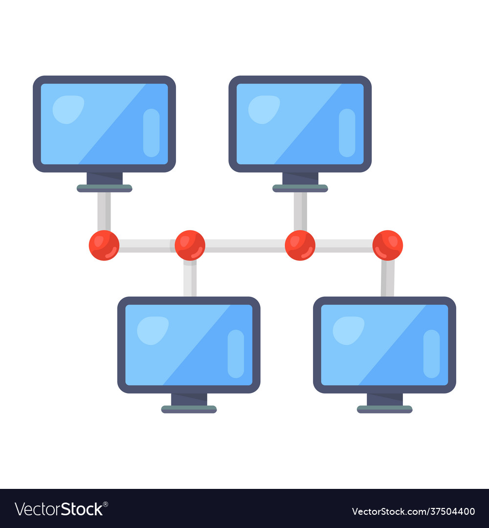 Lan network Royalty Free Vector Image - VectorStock