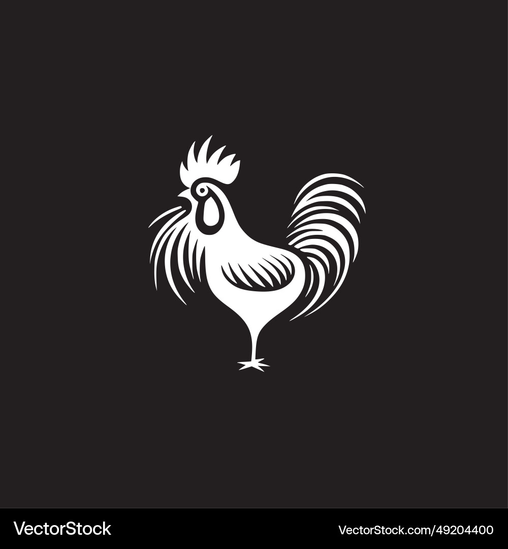 Rooster - minimalist and simple silhouette Vector Image