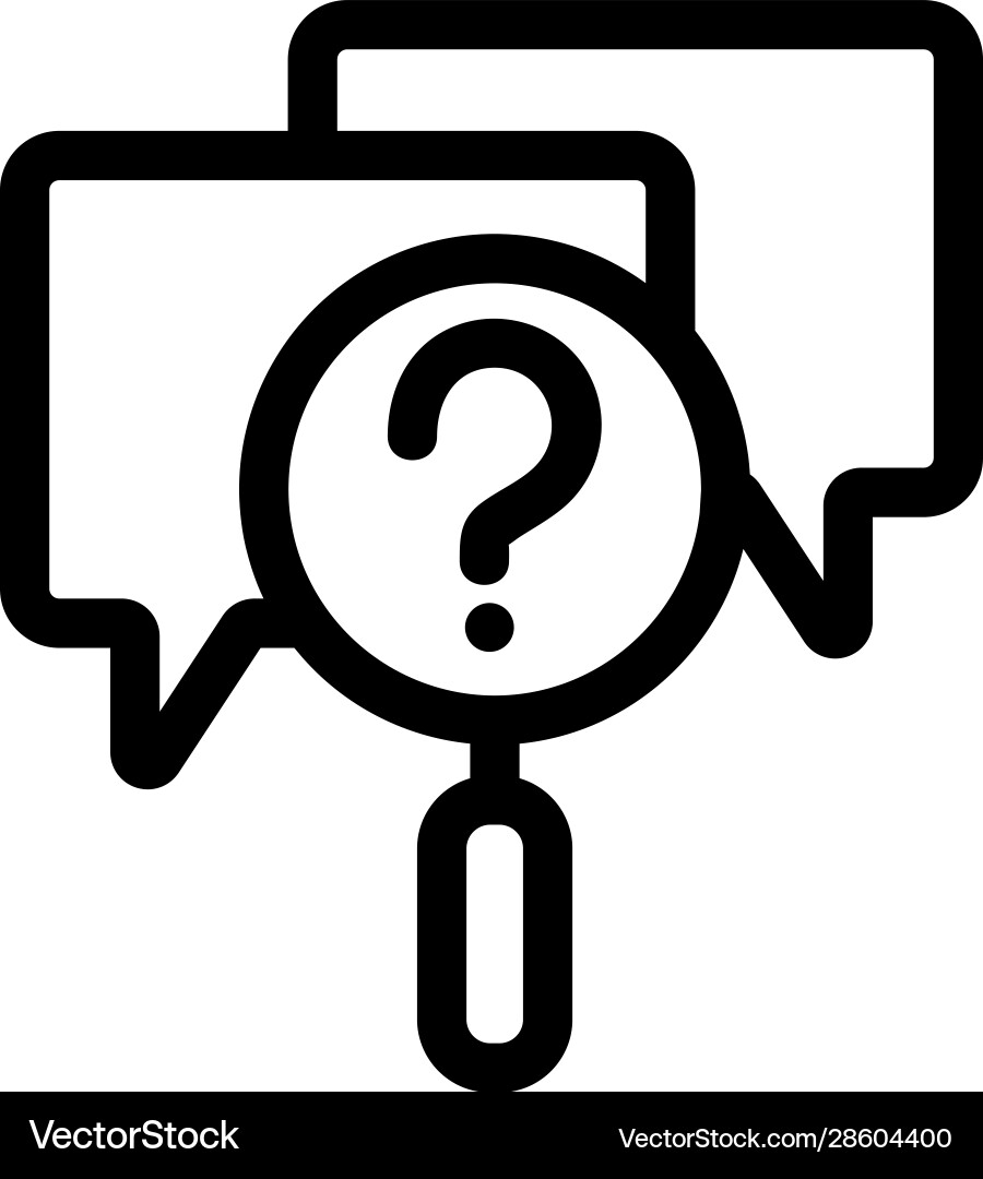 Search for messages icon isolated contour Vector Image